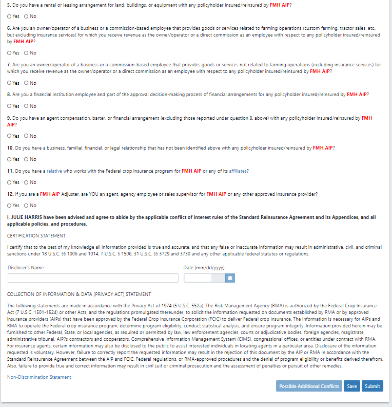 Farmers Mutual Hail - Compliance
